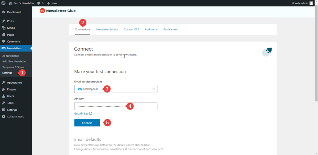GetResponse Integration with WordPress using Newsletter Glue Plugin