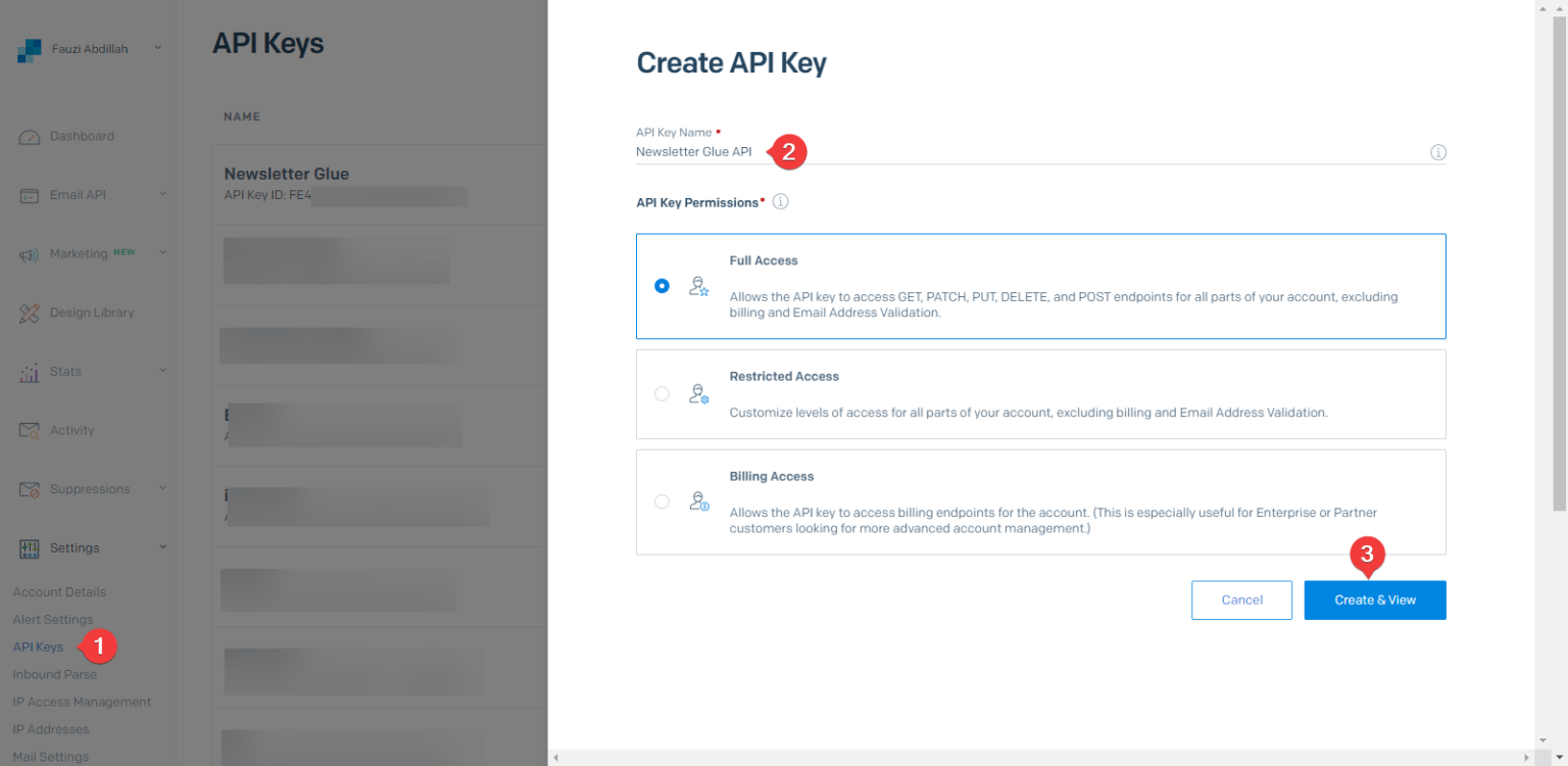 SendGrid Integration with WordPress using Newsletter Glue Plugin