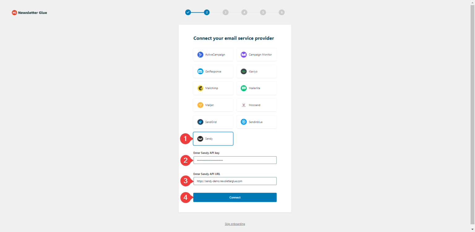 Sendy Integration with WordPress using Newsletter Glue Plugin