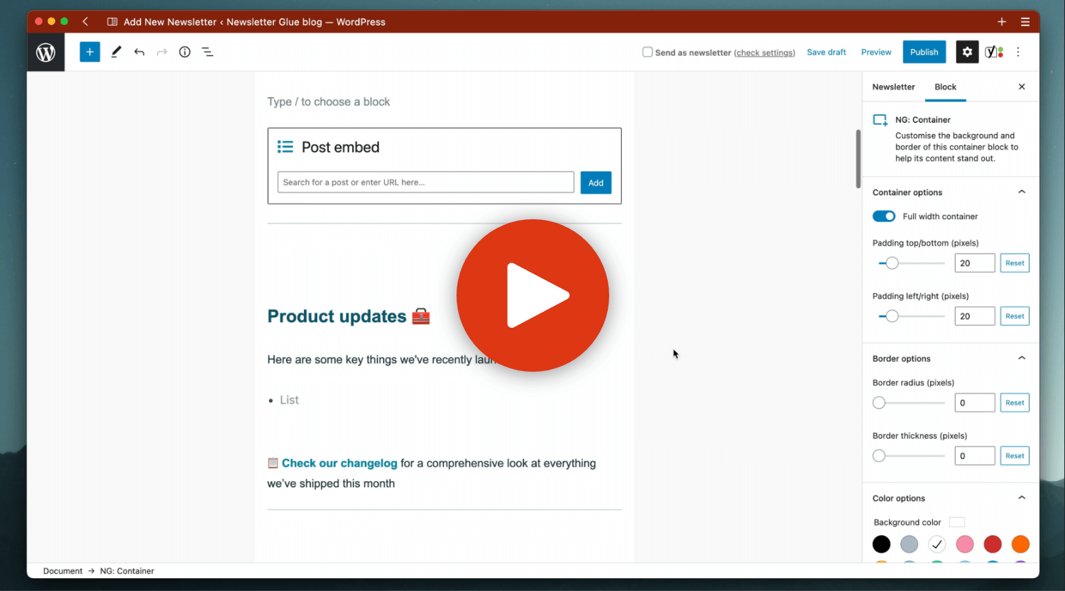 Newsletter Glue: WordPress newsletter plugin