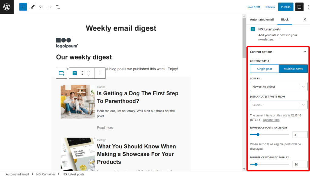 Creating automated newsletters - Newsletter Glue