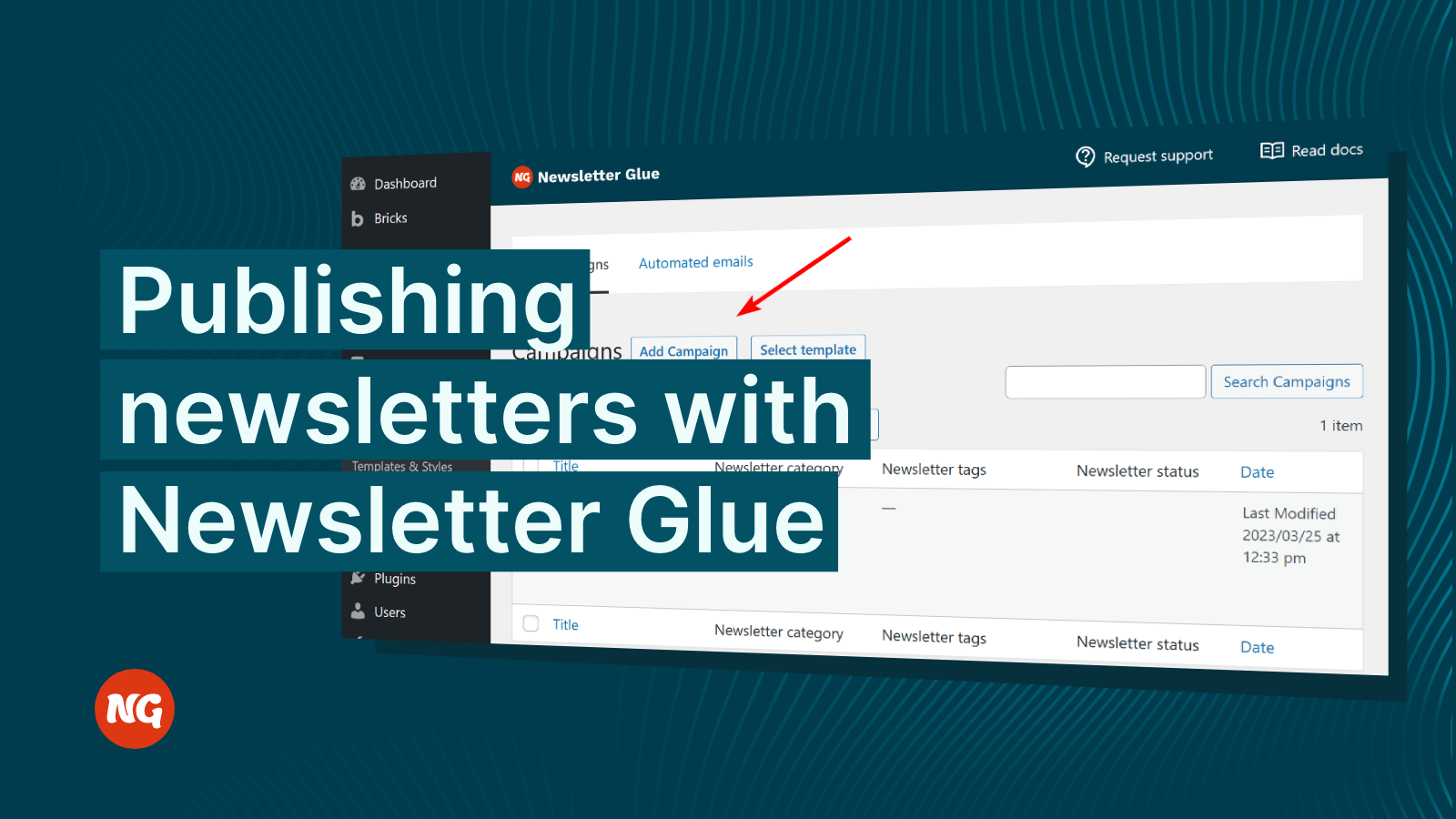 Publishing your first newsletter - Newsletter Glue